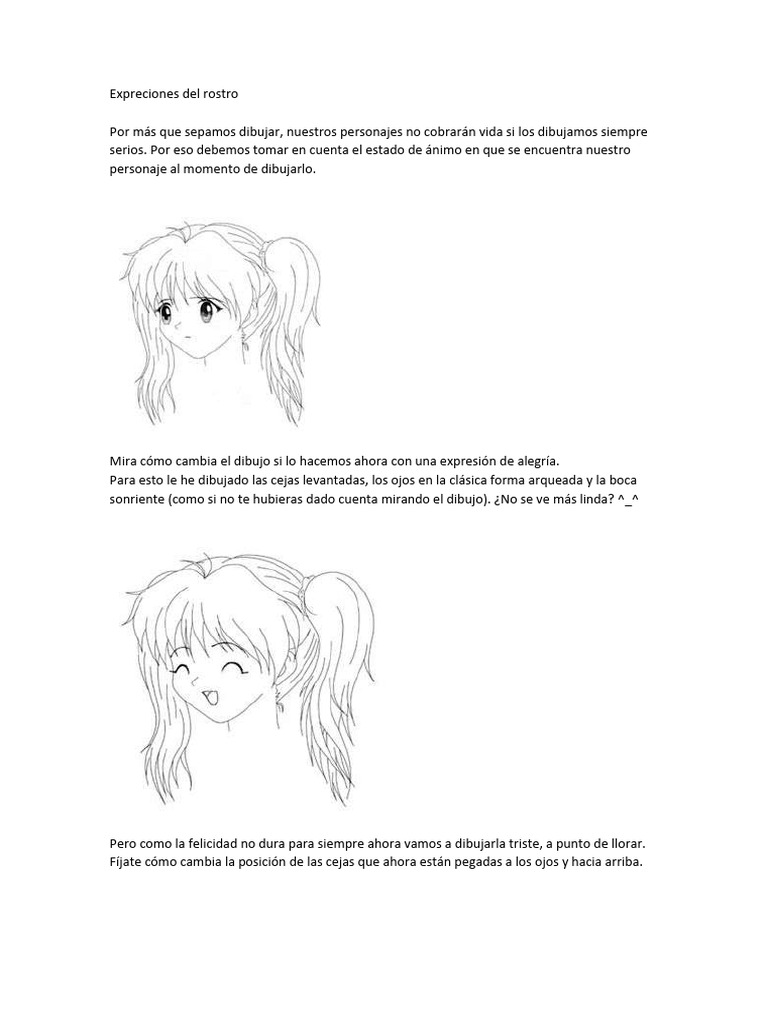 Como Dibujar Un Rostro Manga | PDF