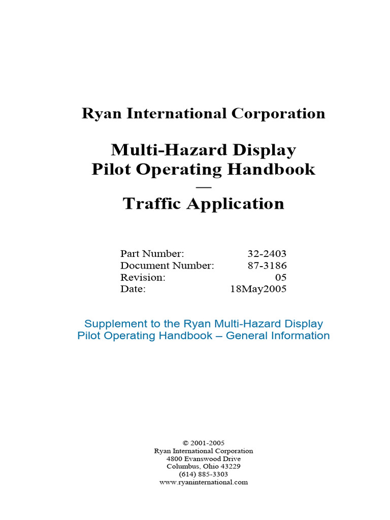 Ryan MHD Traffic Application Handbook | PDF | Transponder (Aeronautics ...
