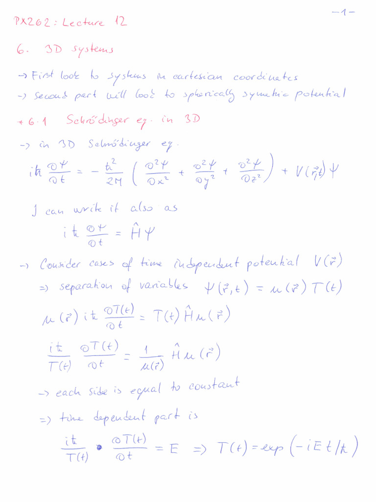 PX262 Lecture12 | PDF