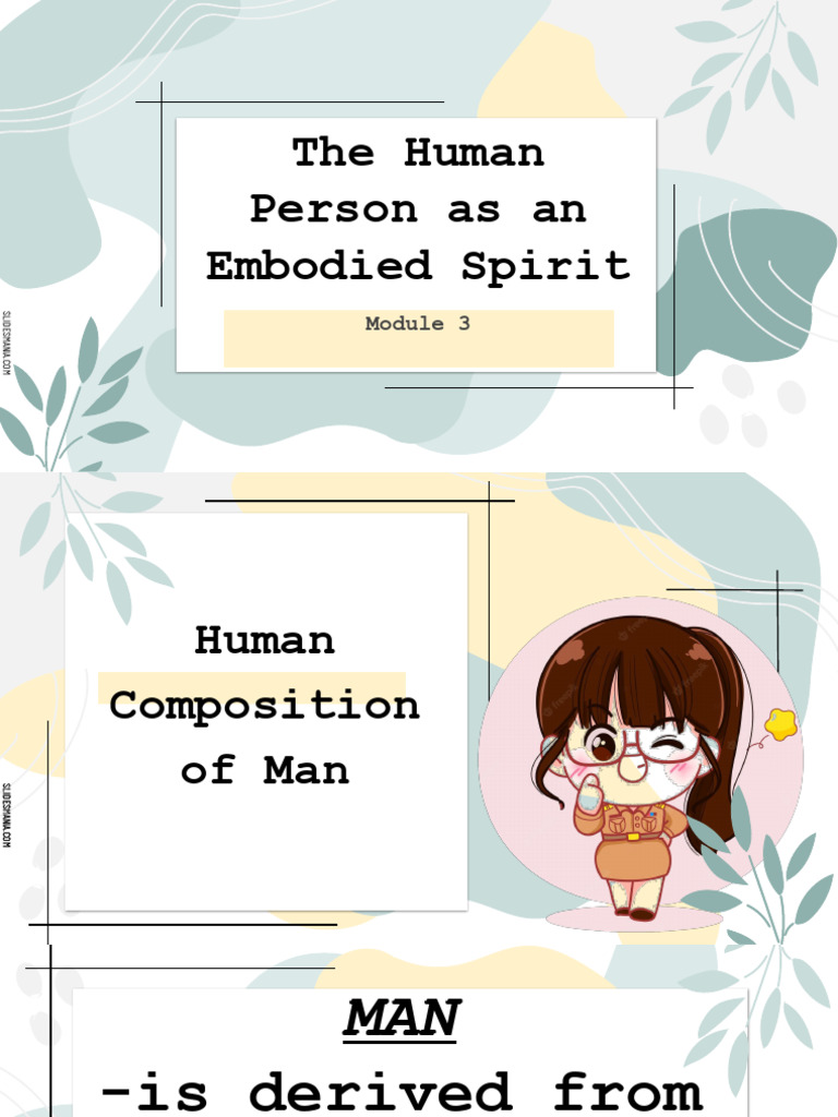 Human Person as Embodied Spirit | PDF | Awareness | Self Awareness