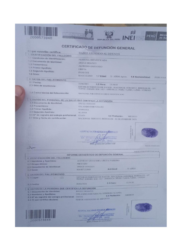 Certificado de Difuncion | PDF