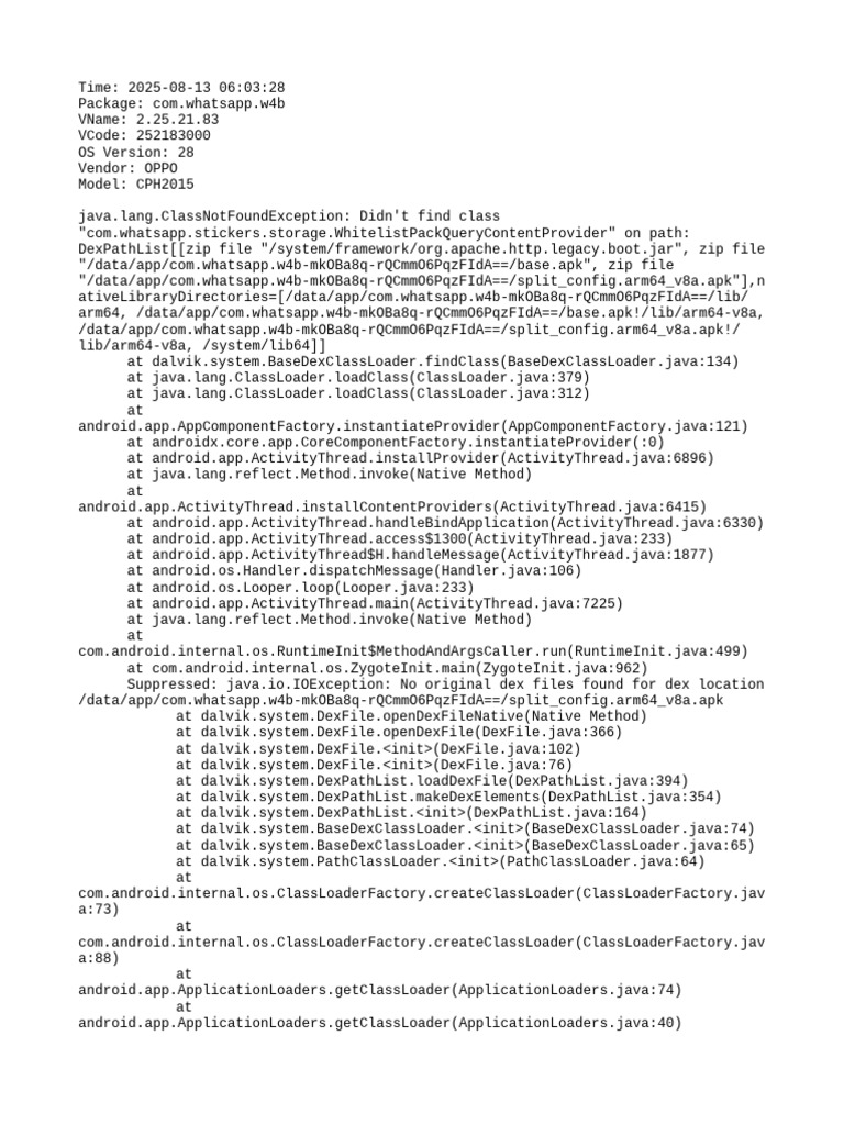 Error Log Jy.x.separation - Gcoz.capn | PDF | Java Specification Requests | Mobile Software