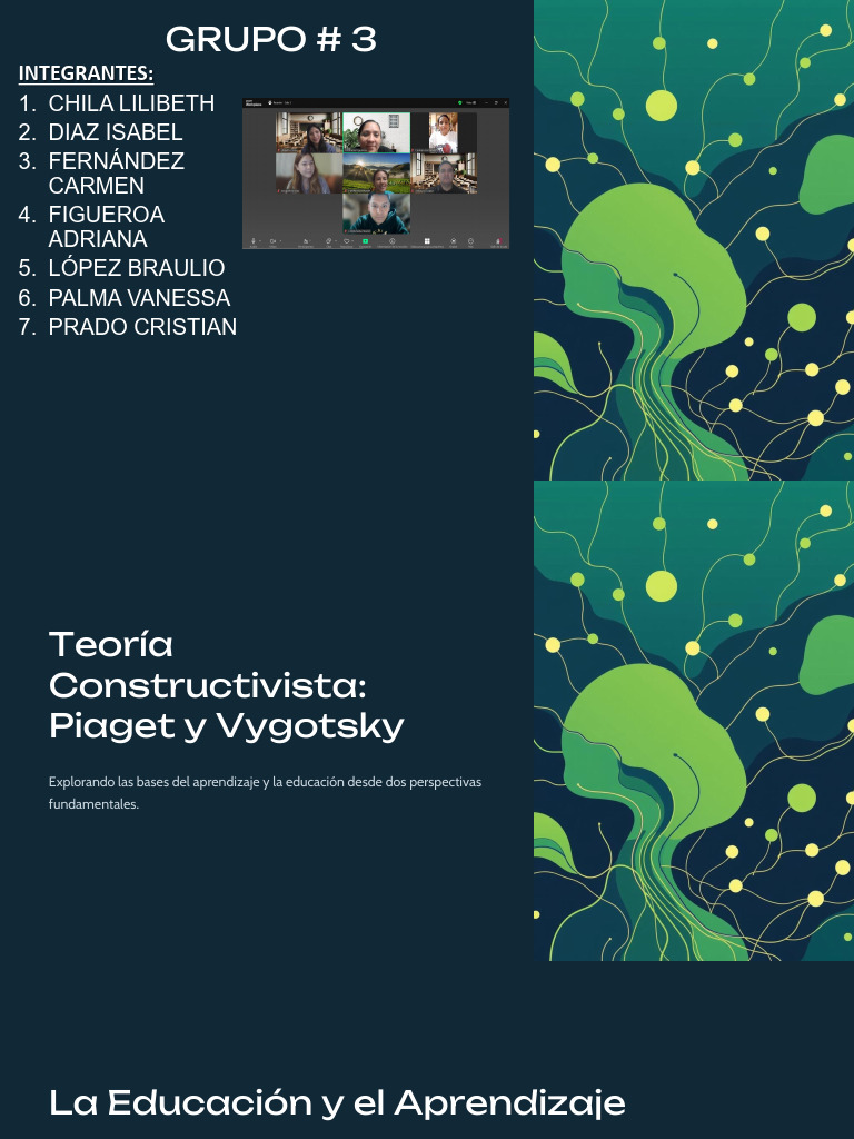 Teoria Constructivista Piaget y Vygotsky - GRUPO - 3 | PDF | Constructivismo (filosofía de la ...