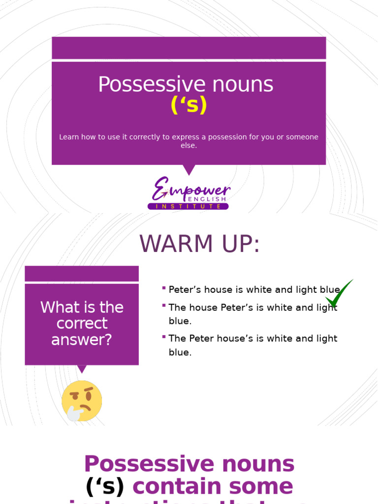 Mastering the Possessive Case | PDF | Morphology | Grammar