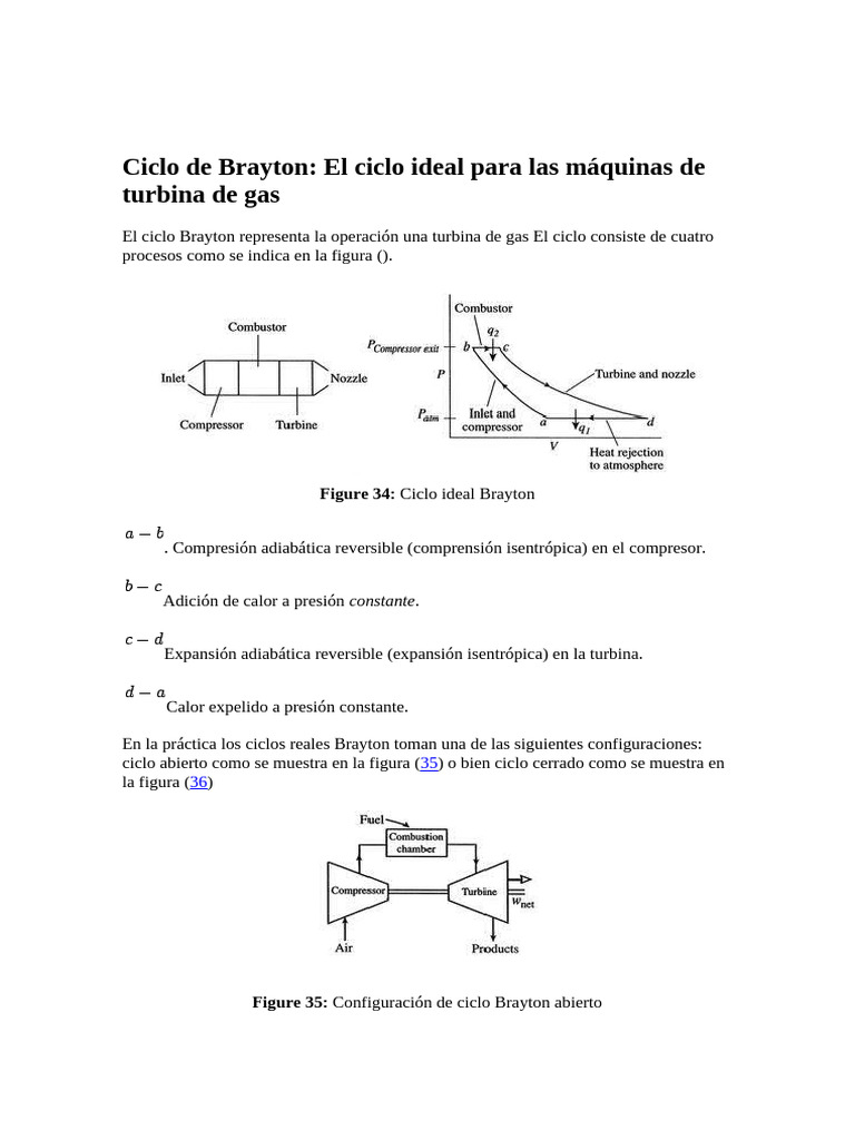 Ciclo Brayton: Turbinas de Gas Ideal | PDF