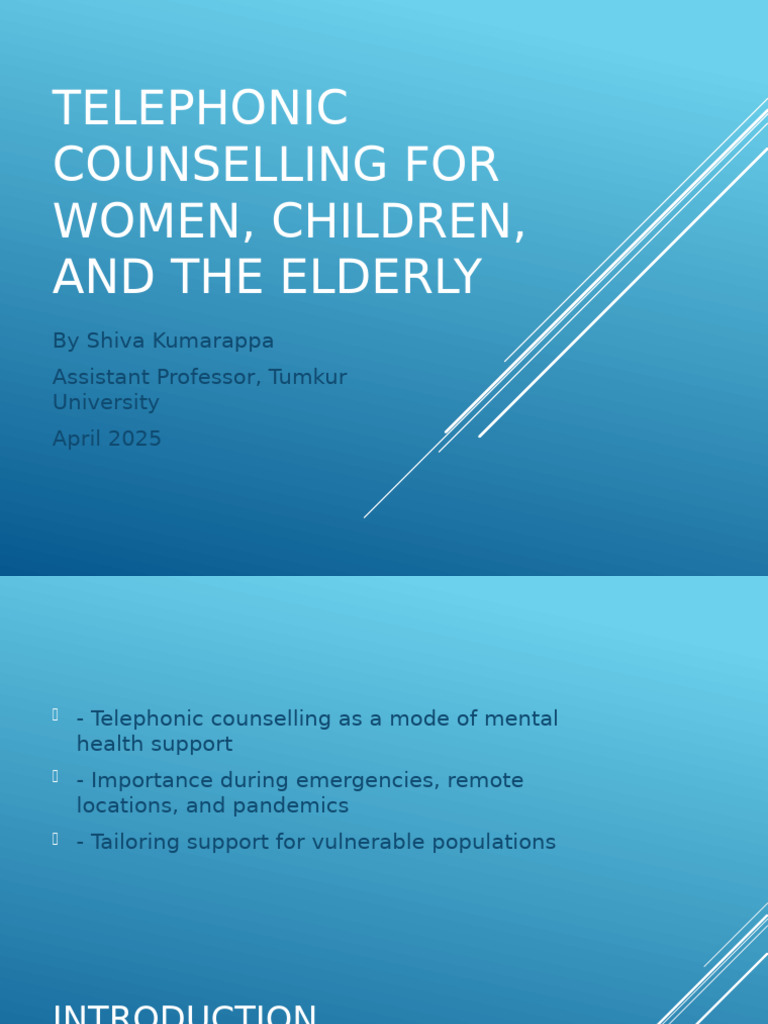 Telephonic Counselling for Women | PDF | Counseling Psychology ...