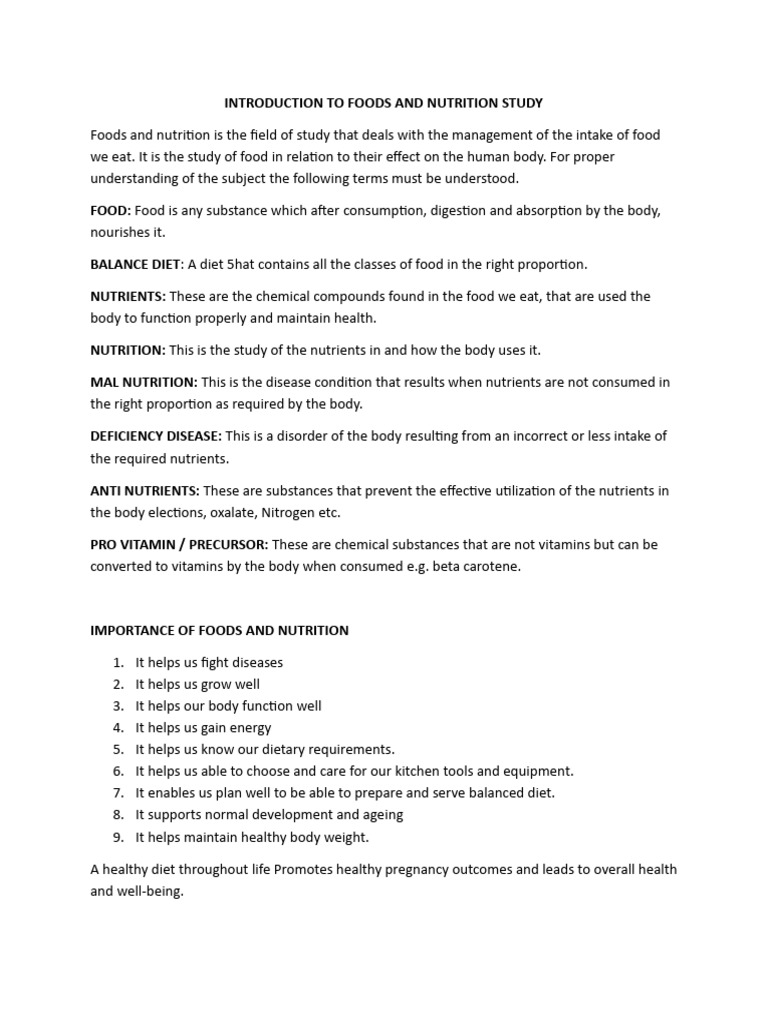 6847 - Introduction To Foods and Nutrition Study | PDF | Carbohydrates ...