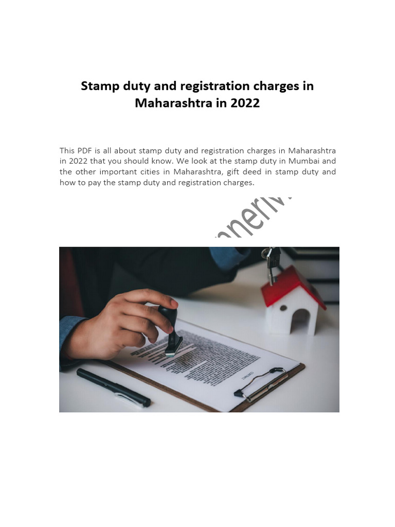 Maharashtra Stamp Duty & Registration 2022 | PDF | Postage Stamp | Taxes