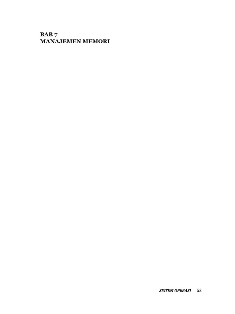 Manajemen Memori | PDF