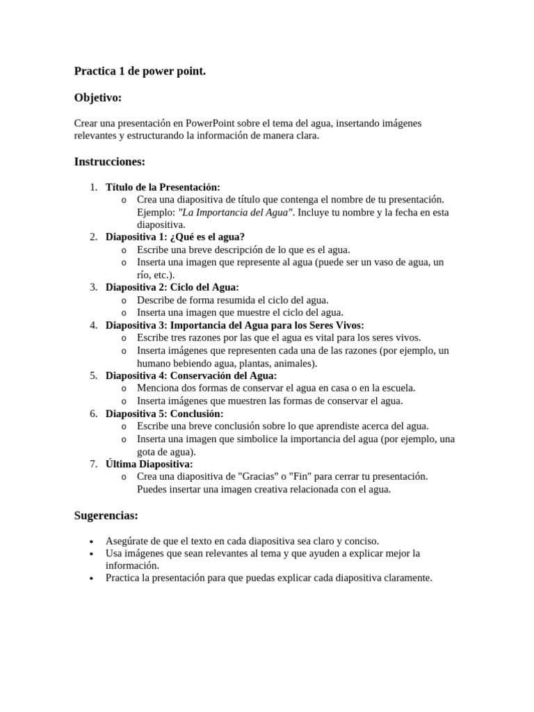Presentación sobre el Agua en PowerPoint | PDF | Microsoft PowerPoint