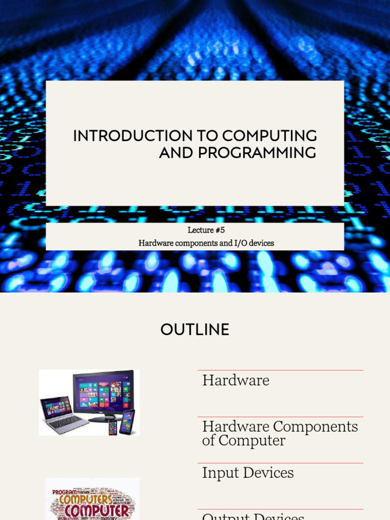 Computer Hardware: I/O Devices Overview | PDF | Computer Hardware ...