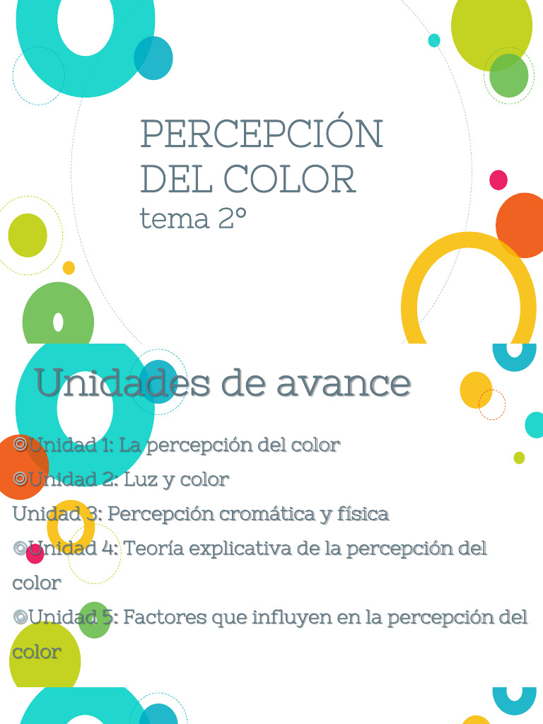 Tema 2 Percepcion Del Color PDF | PDF | Color | Percepción visual