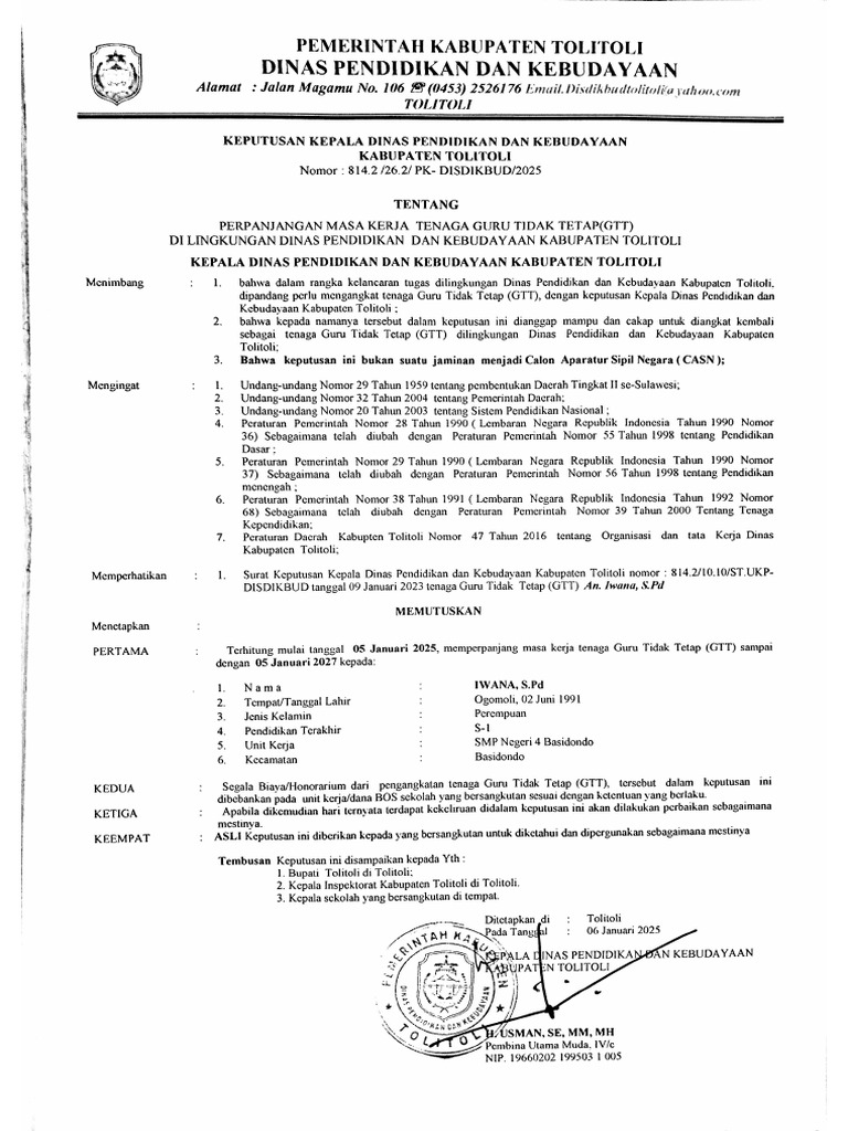 Fotocopy SK Dinas Pegawai | PDF