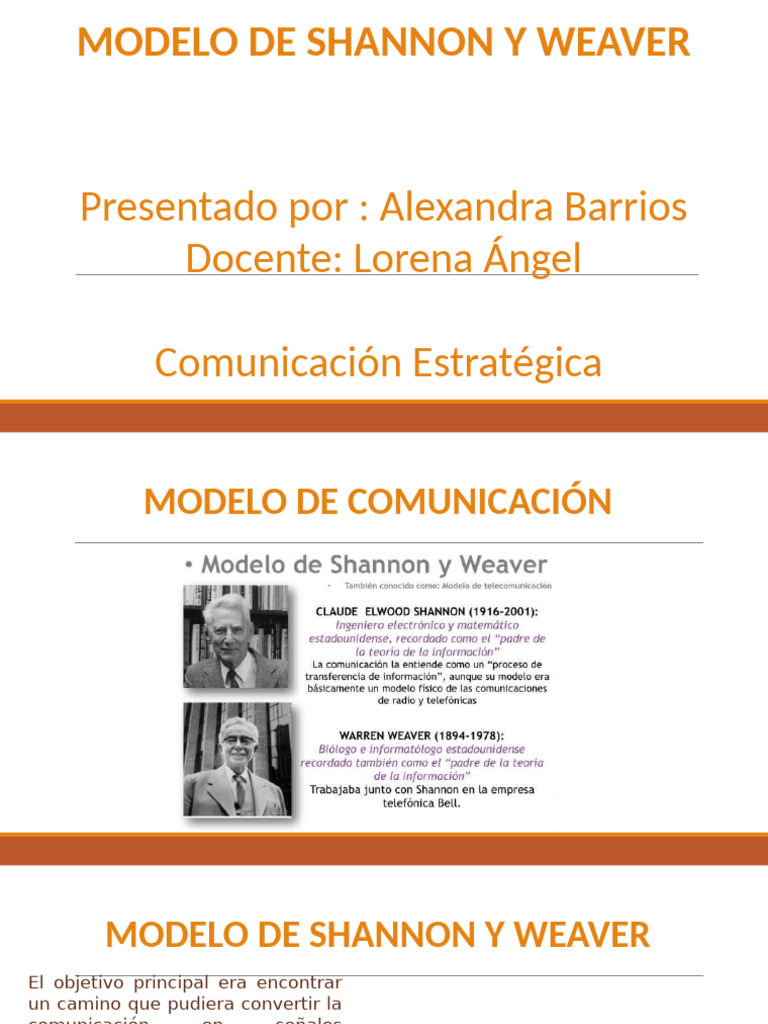 Ejemplos del Modelo de Shannon y Weaver | PDF