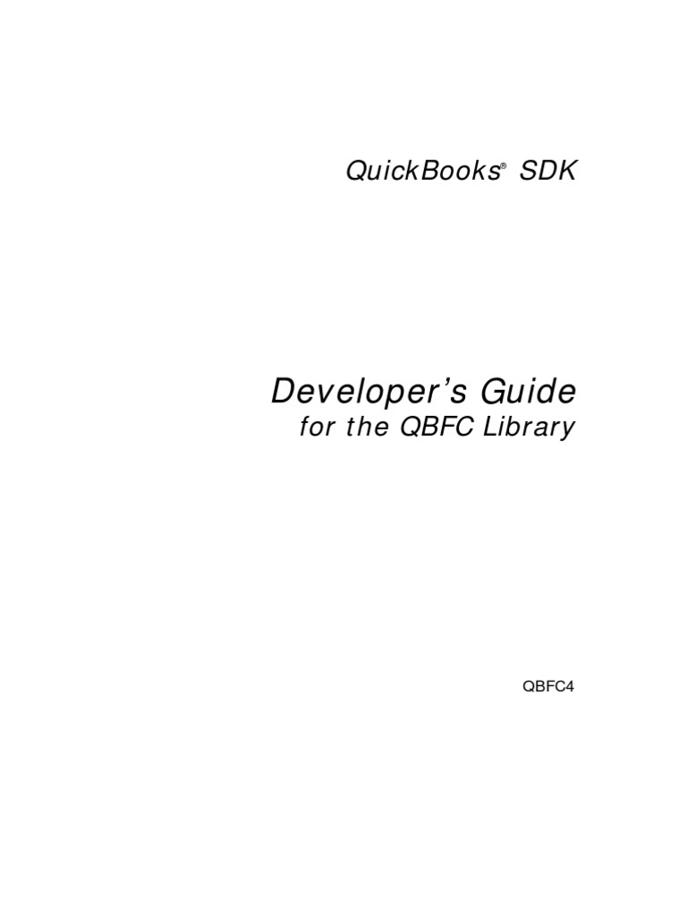 Dev Guide QBFC | PDF | Quick Books | Component Object Model