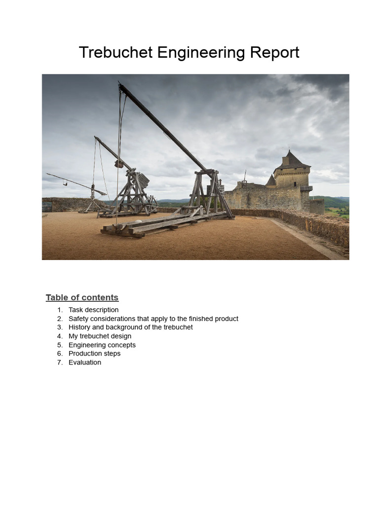 Mini Trebuchet Design and Plans | PDF