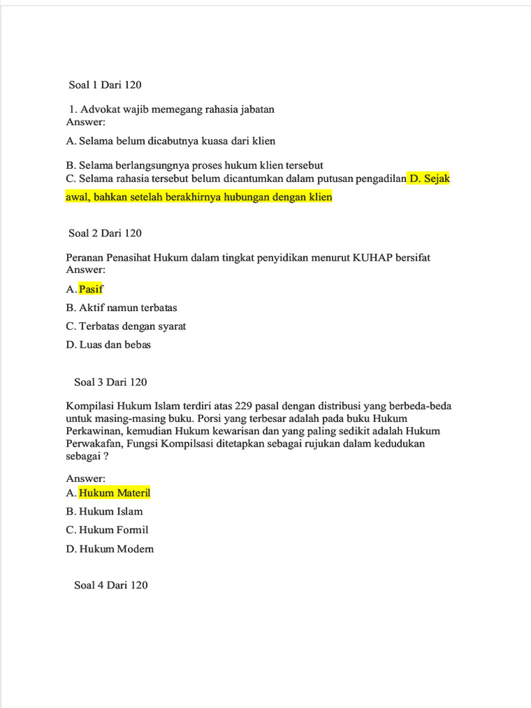 PDF Upa 4 Dpn Pkpa Amp Jawabannya Compress | PDF