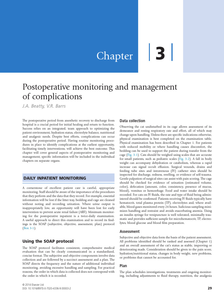 Postoperative Monitoring and Management | PDF | Sepsis | Shock ...