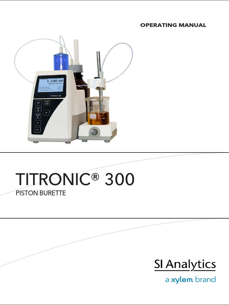 T 300 Piston Burette 0.9 MB English PDF | PDF | Menu (Computing ...