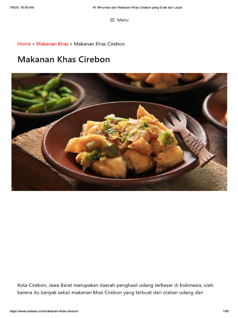 makanan cirebon 2 | PDF