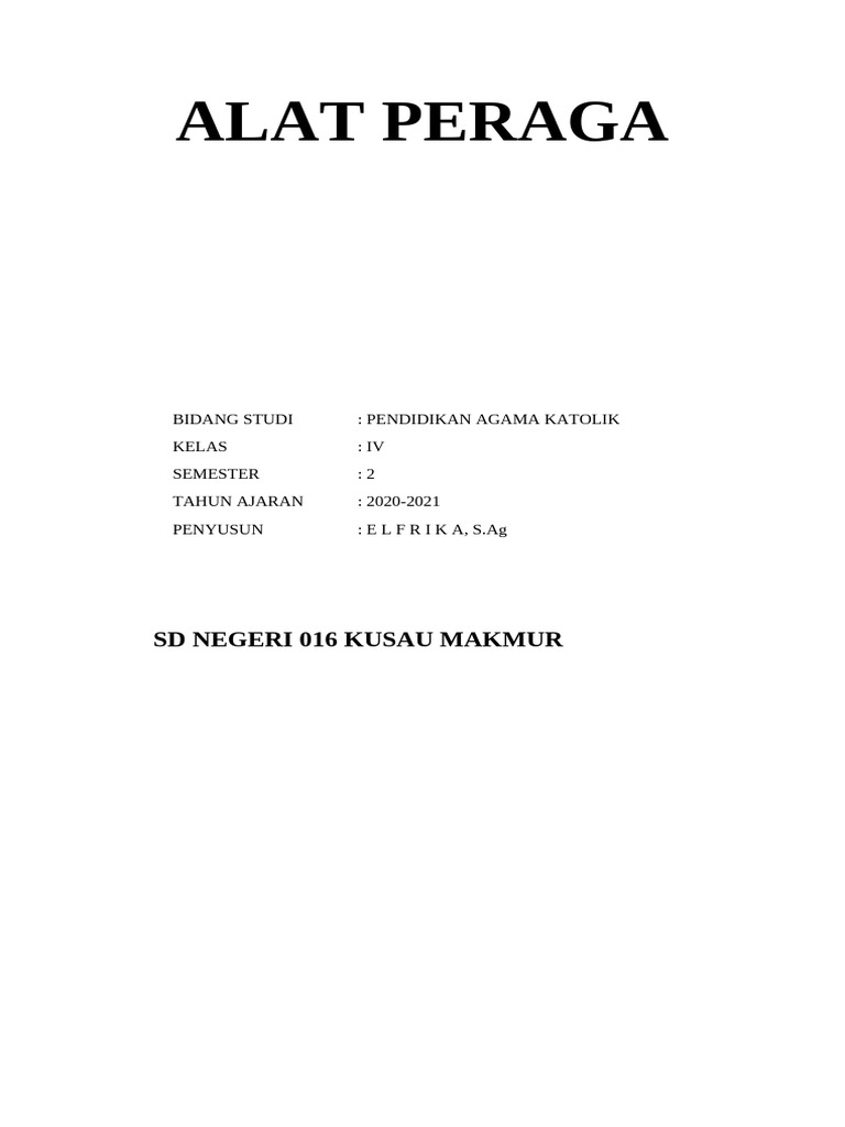 Alat Peraga 2020 Sem 2 | PDF