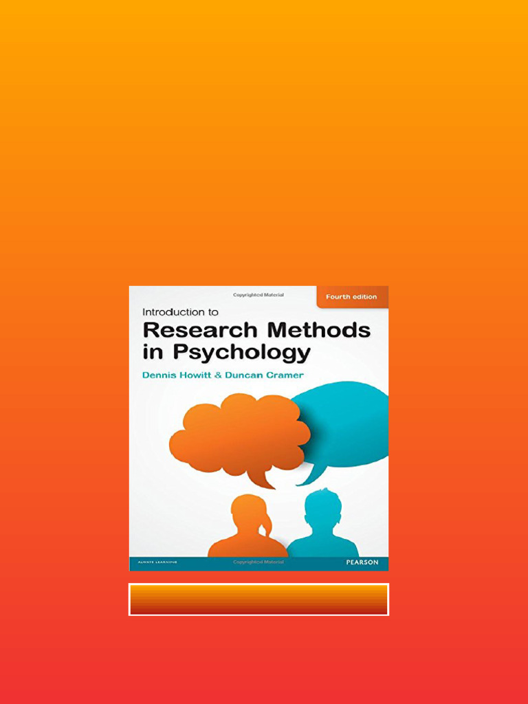 Introduction to Research Methods in Psychology, 4th ed 4th Edition ...