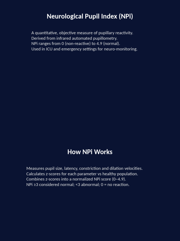 NPi Quantitative Pupillometry Final Complete | PDF