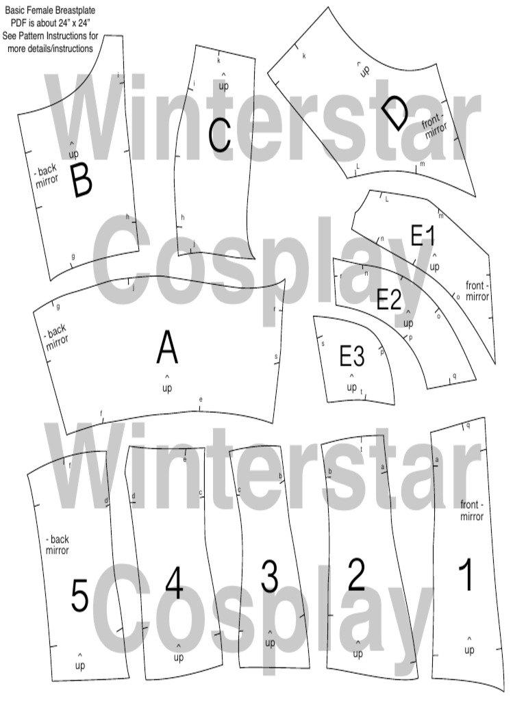 Basic Female Breastplate Pattern PDF | PDF