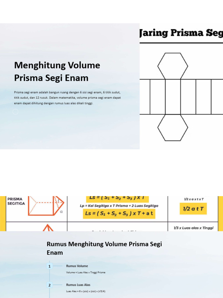 Rumus Volume Prisma Segi Enam | PDF
