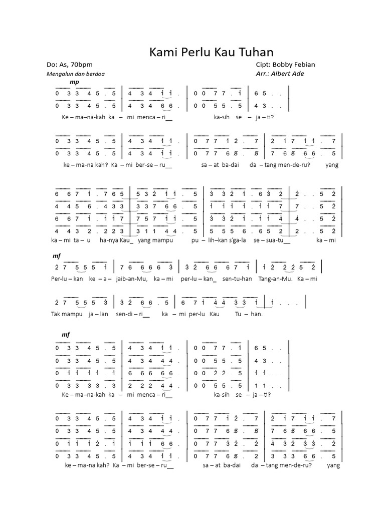 Kami Perlu Kau Tuhan | PDF