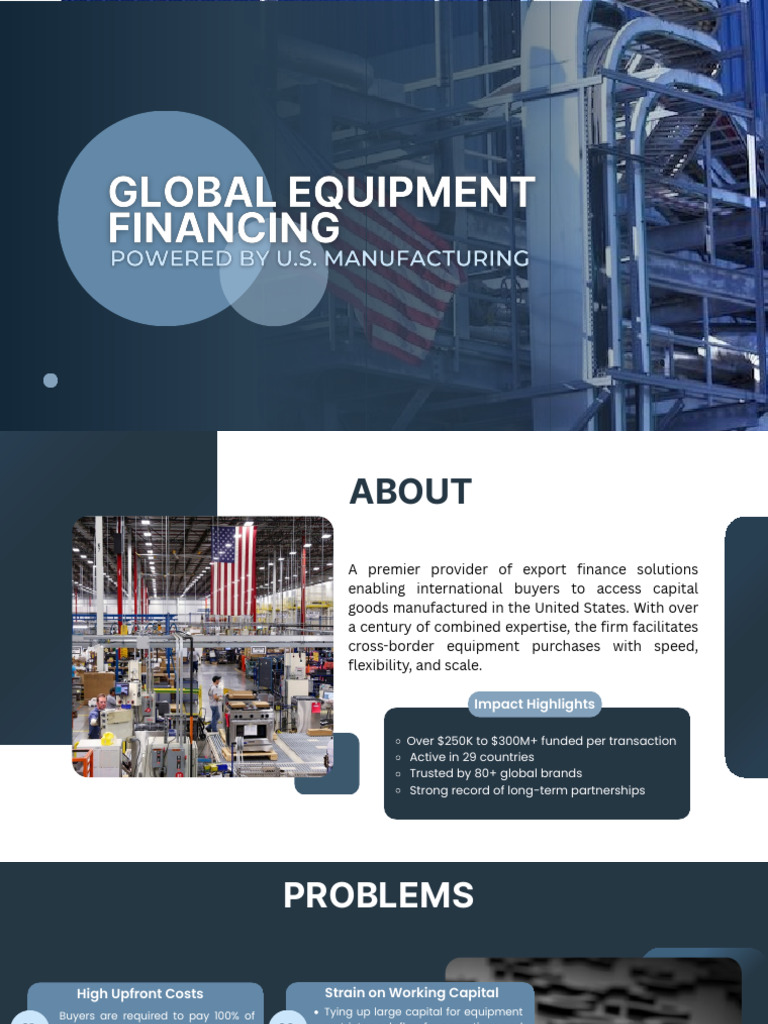 Global Equipment Financing Solutions | PDF | Exports | Economies