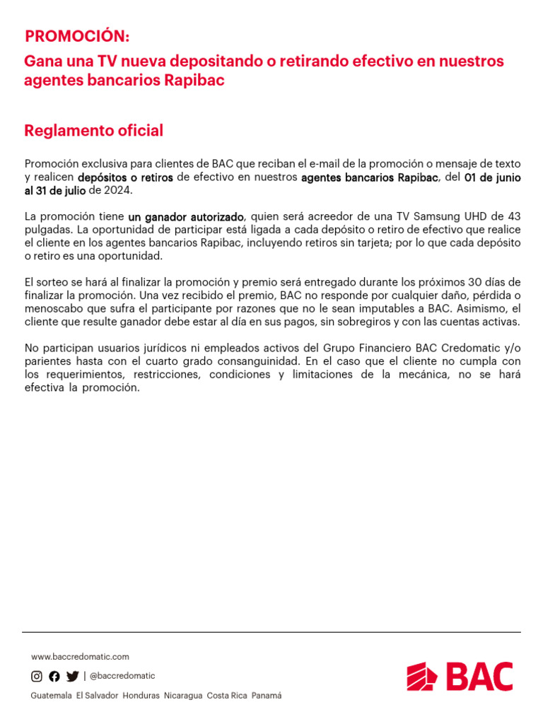 GT Reglamento Deposito Retiro Rapibac Jun24 | PDF