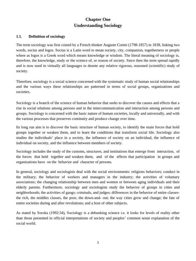 Intro - To Sociology Chapter 1, 2,3 | PDF | Positivism | Sociology