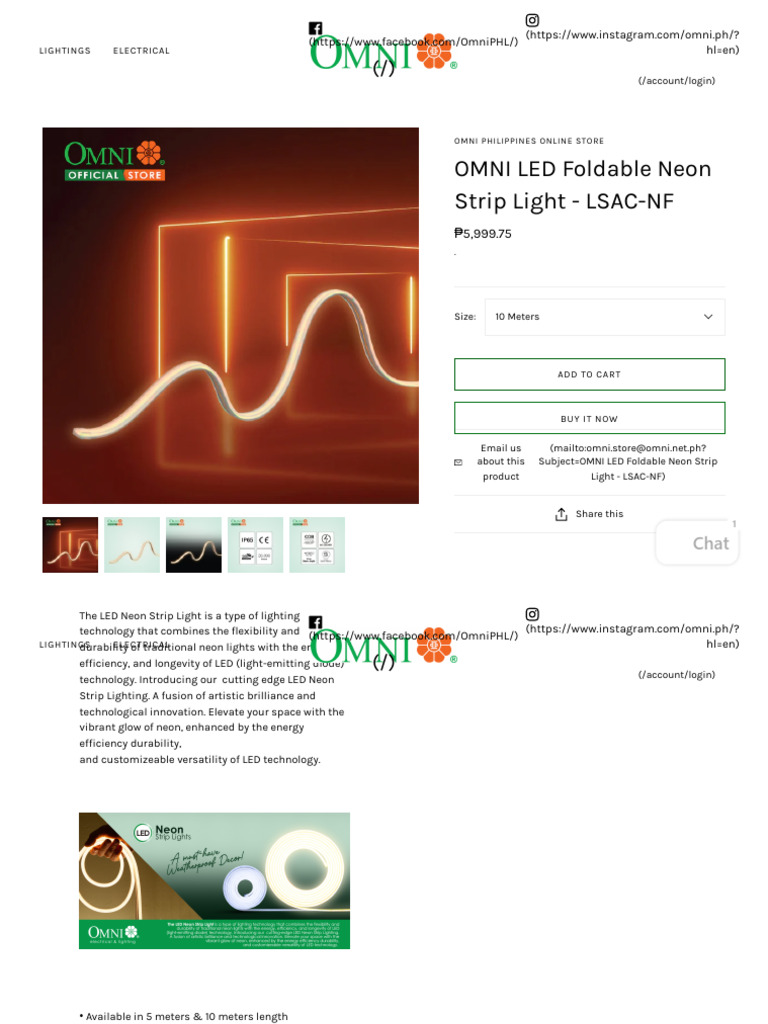 OMNI LED Foldable Neon Strip Light | PDF | Electrical Components ...