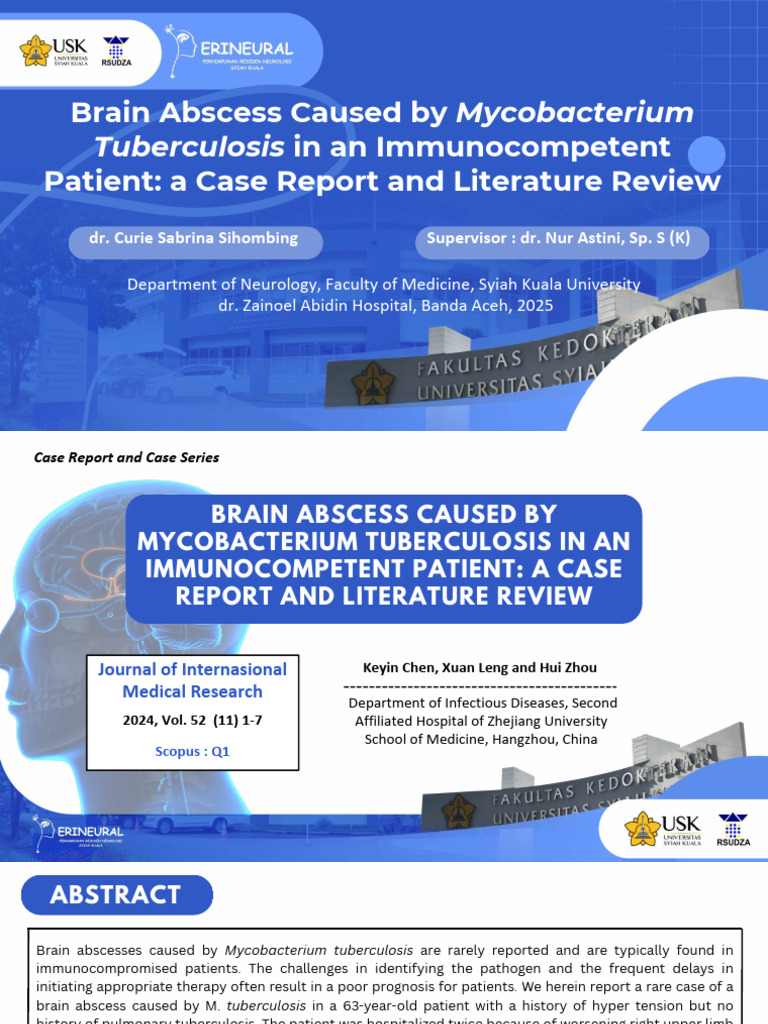Tuberculous Brain Abscess in Adult | PDF | Tuberculosis | Infection