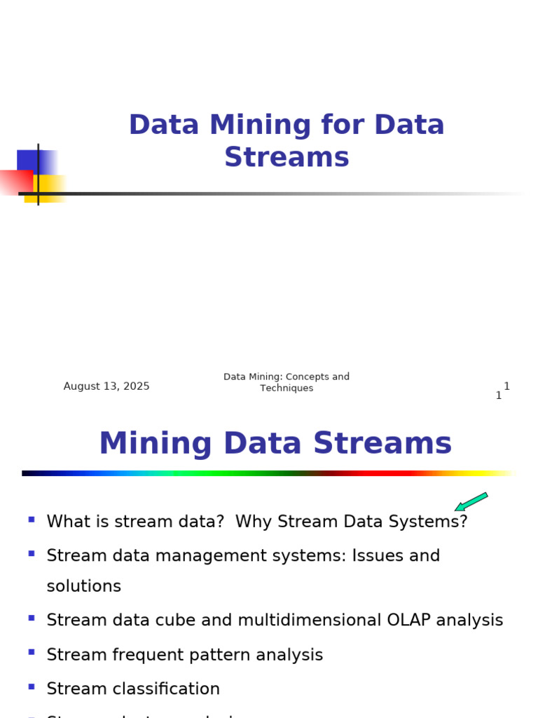 Data Stream Mining | PDF | Cluster Analysis | Computer Data Storage