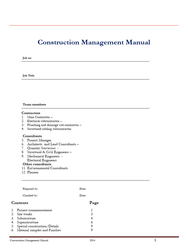 Construction Management Guidelines 2014 | PDF | Roof | Stairs