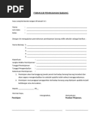 Contoh Form Peminjaman Barang Inventaris Kantor 02 | PDF