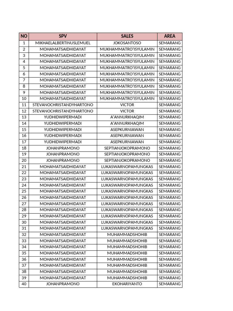 Data Promotor WFH Dan Masuk | PDF