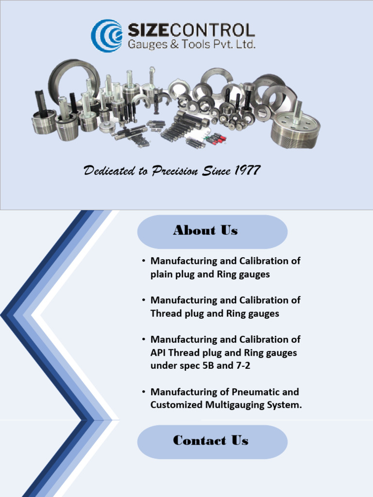 Size Control Gauges & Tools Pvt. Ltd. | PDF | Secondary Sector Of The ...
