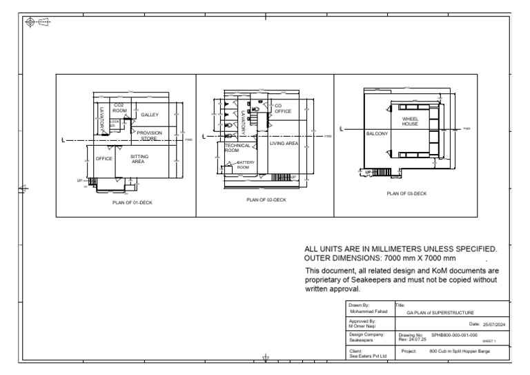 V24.07.25 GA Plan of SuperStructure | PDF