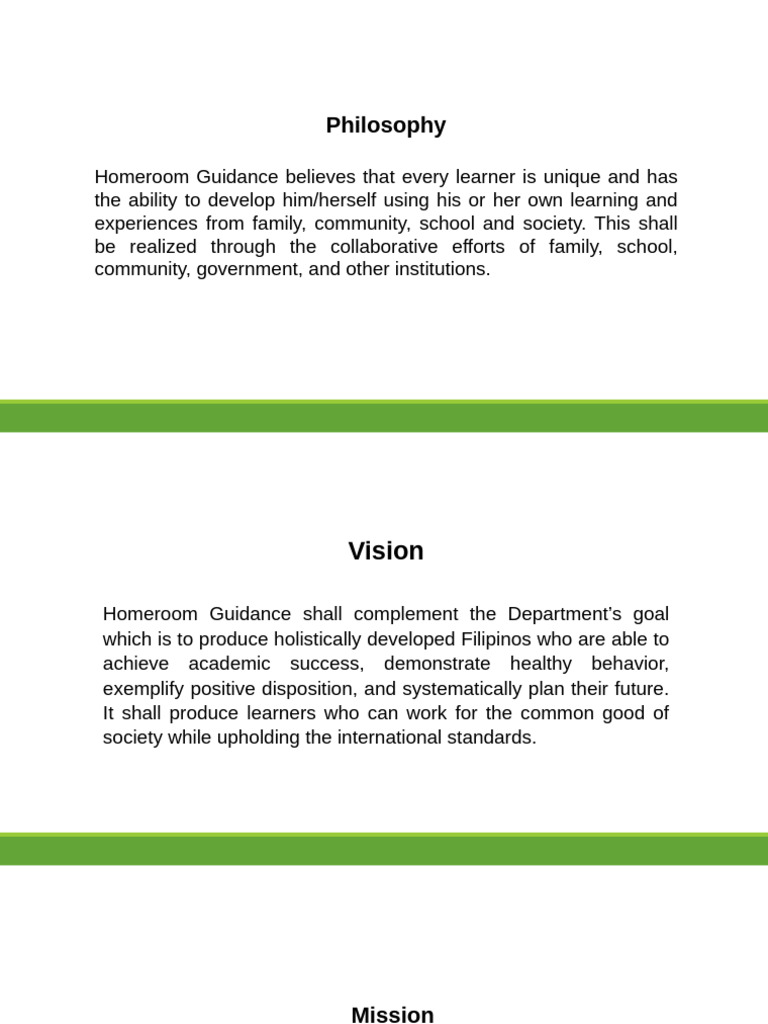 Homeroom Guidance Program Overview | PDF | Learning | School Counselor