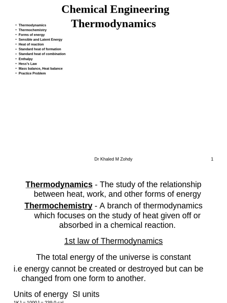 Chemical Engineering Thermodynamics | PDF | Heat | Latent Heat