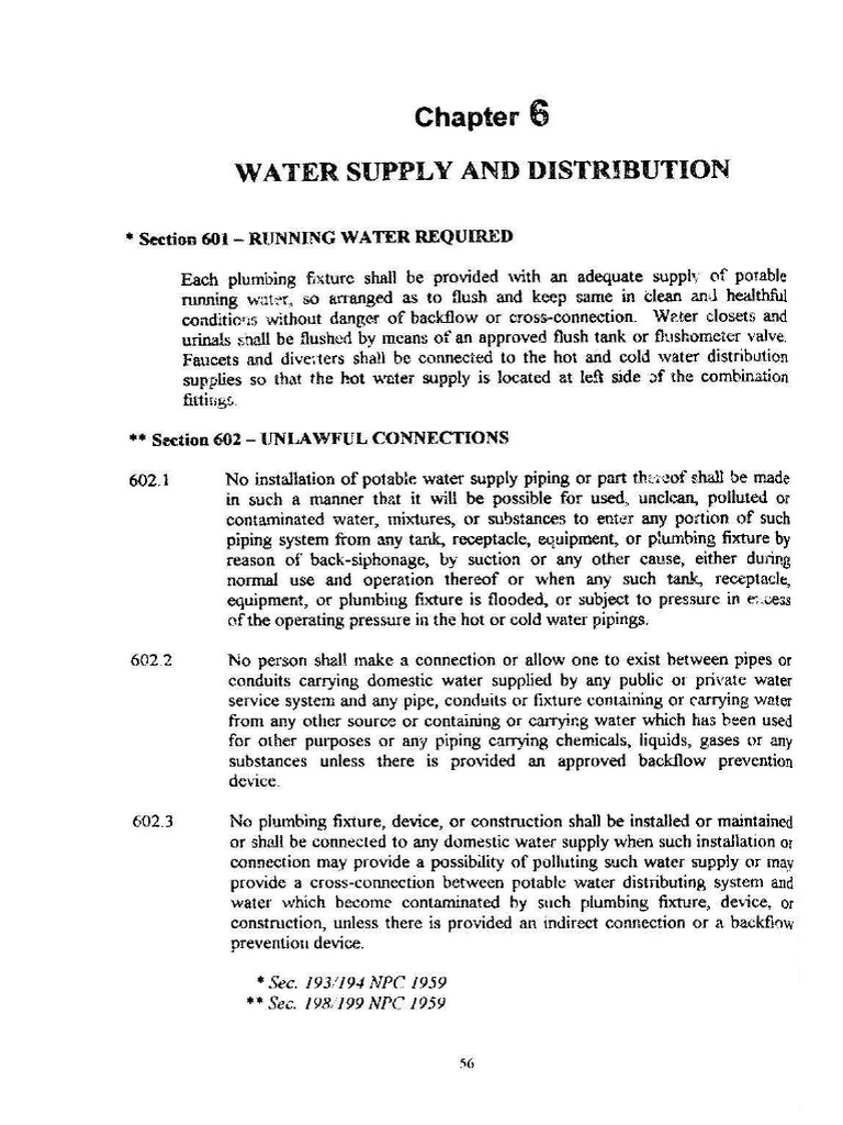 National Plumbing Code: Water Supply Rules | PDF | Plumbing | Water