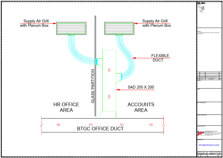 BTGC Main Office Duct Layout Plan | PDF
