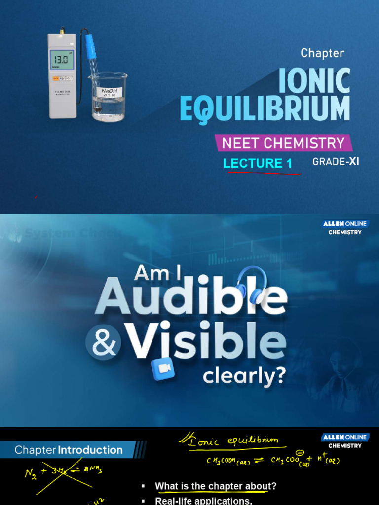 Ionic Equilibrium 01 01 | PDF