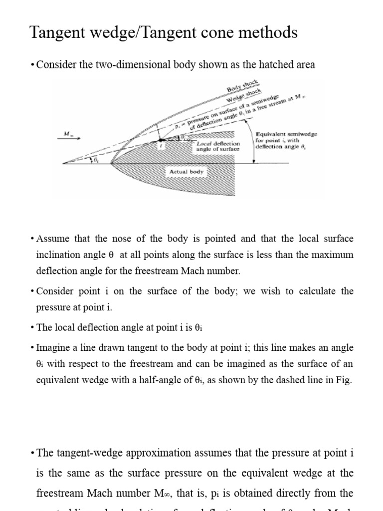 Unit 2 - Tangent Wedge - Tangent Cone | PDF | Mach Number | Hypersonic ...