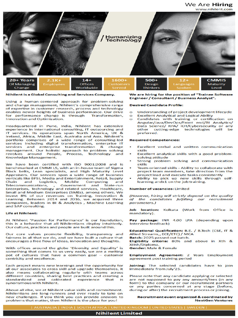 Nihilent Limited 2025 Batch | PDF