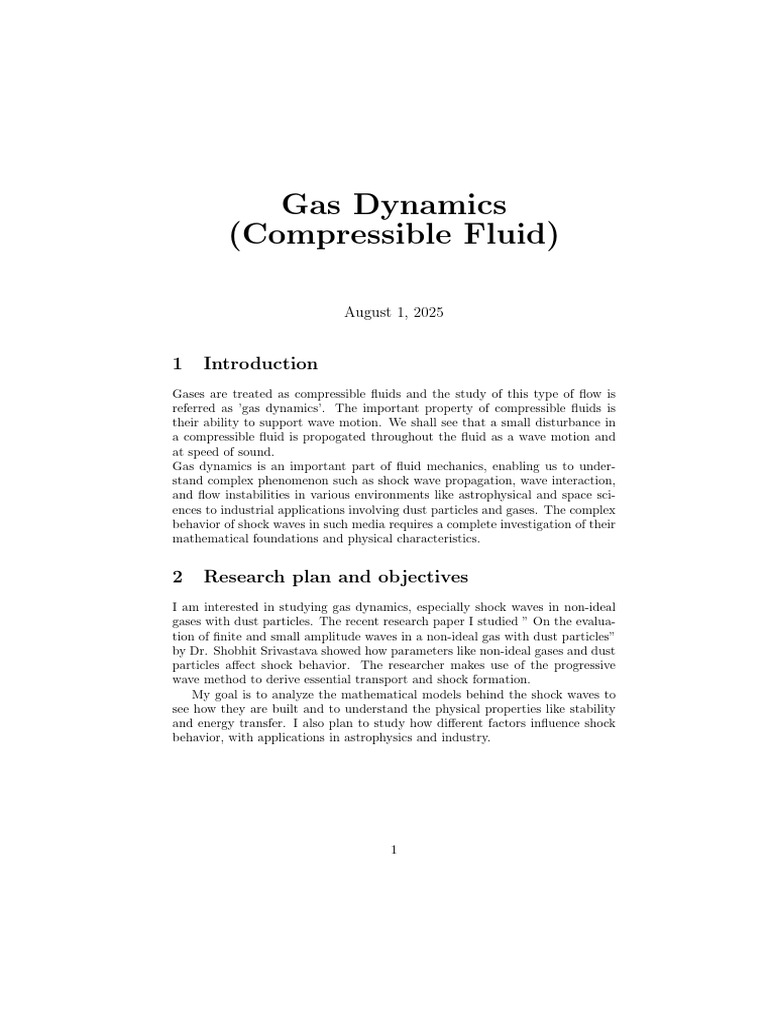 Understanding Gas Dynamics and Shock Waves | PDF