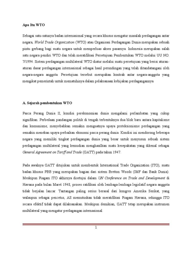 Mengenal Wto | PDF